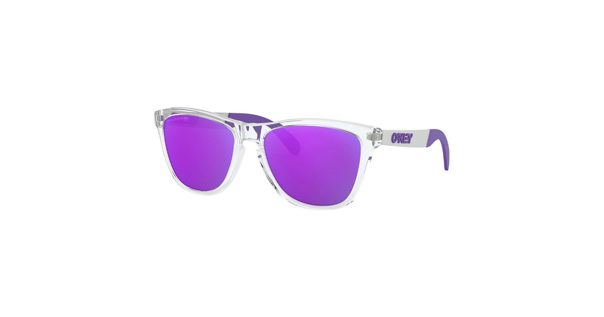 Oakley Frogskins Mix Polished Clear/Violet Iridium Polarized