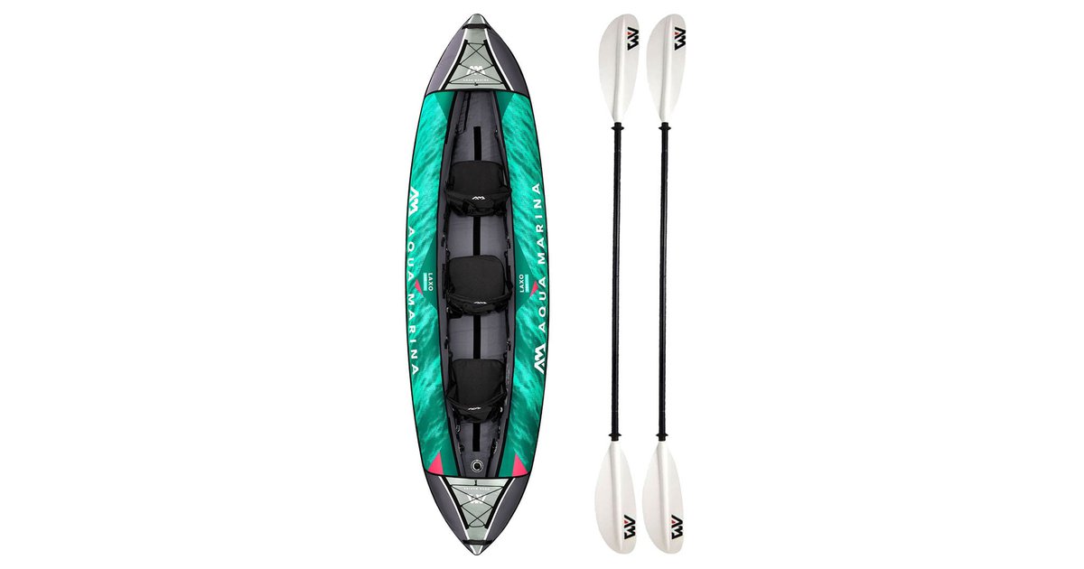 Aqua Marina Laxo 380 Recreational 3 Person Kayak Turquoise