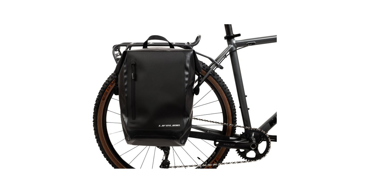 Lifeline Adventure Gepäckträgertasche (wasserdicht) - Black