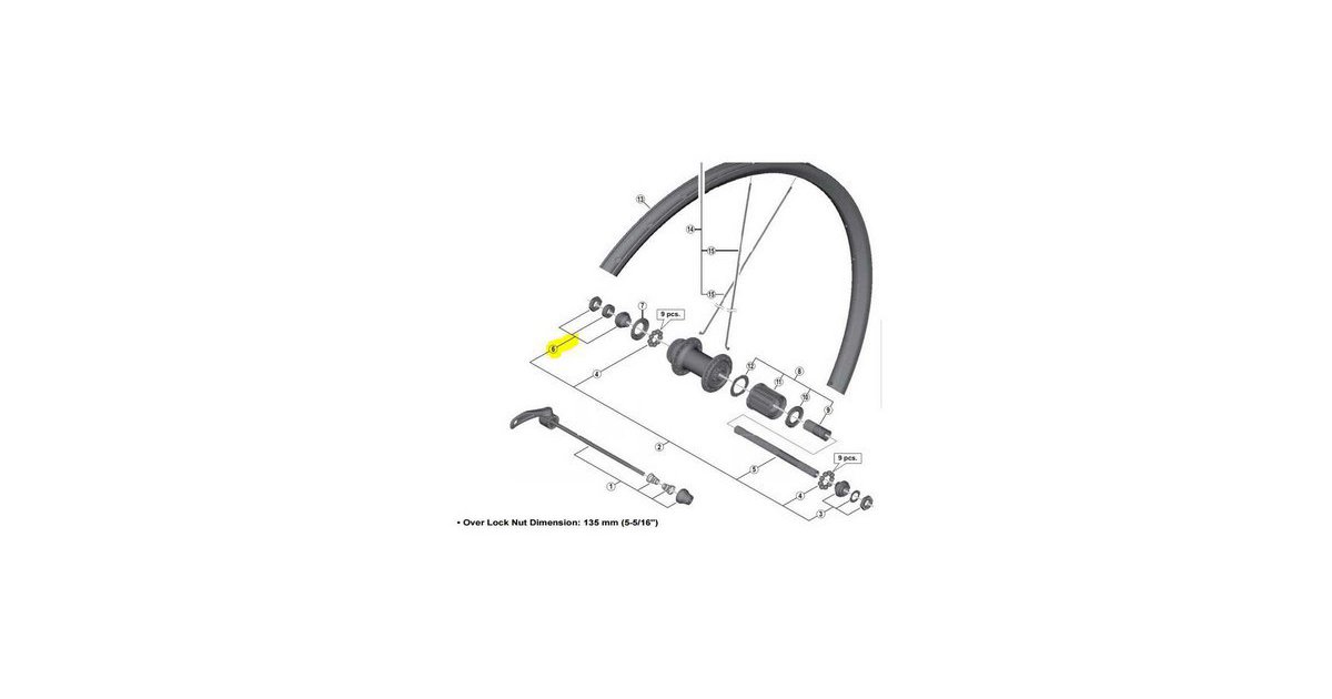 Shimano Cone Link Kit For Mt15 Front Left Schwarz