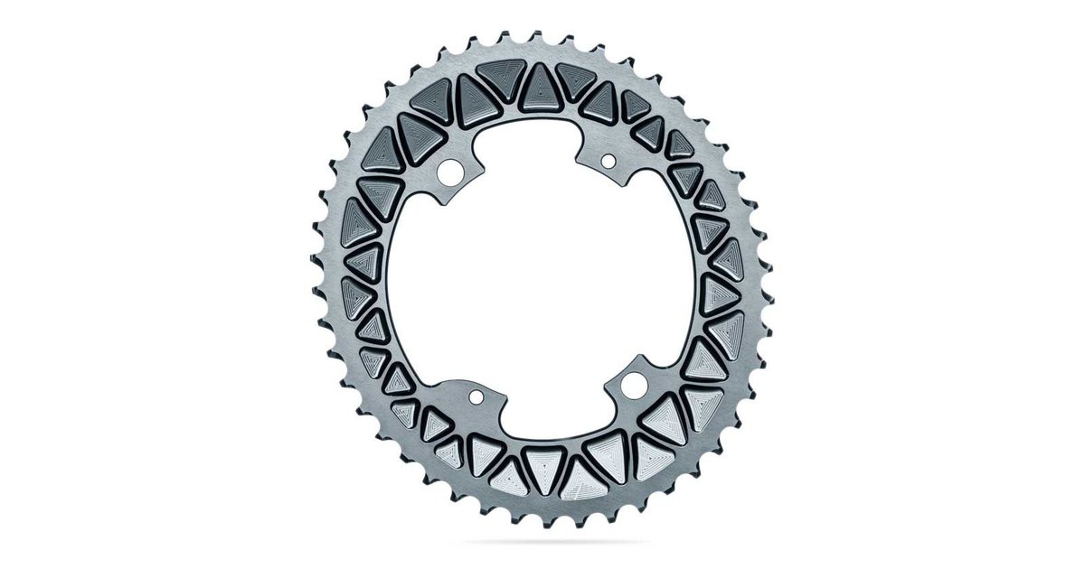Absolute Black Oval 110x5 2x For Sram Chainring Silber 52t