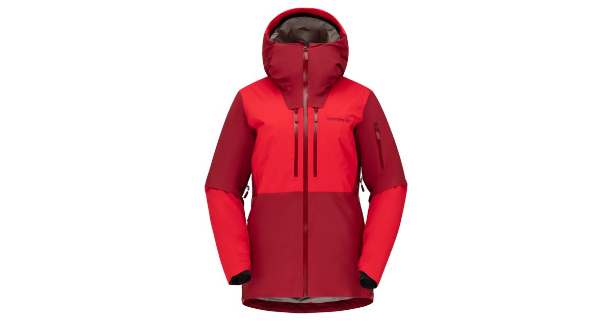Norrona Damen Lofoten GTX Thermo100 Jacke (Größe XS, rhubarb-true red21W)