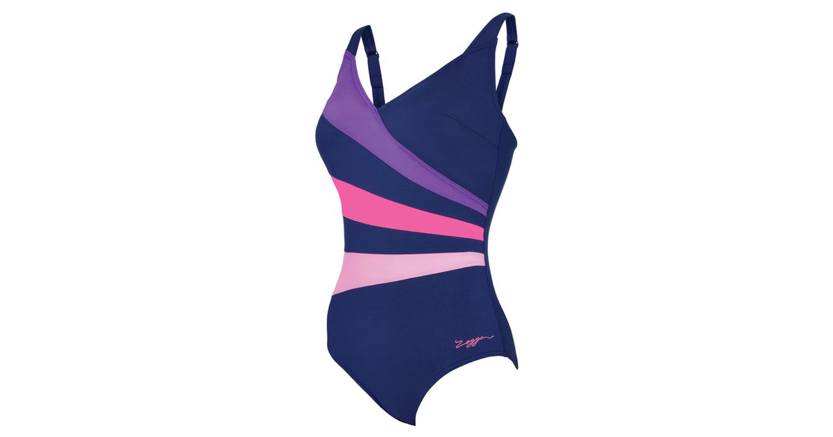 Zoggs Womens Wrap Panel Classicback Swimsuit - Einteiler