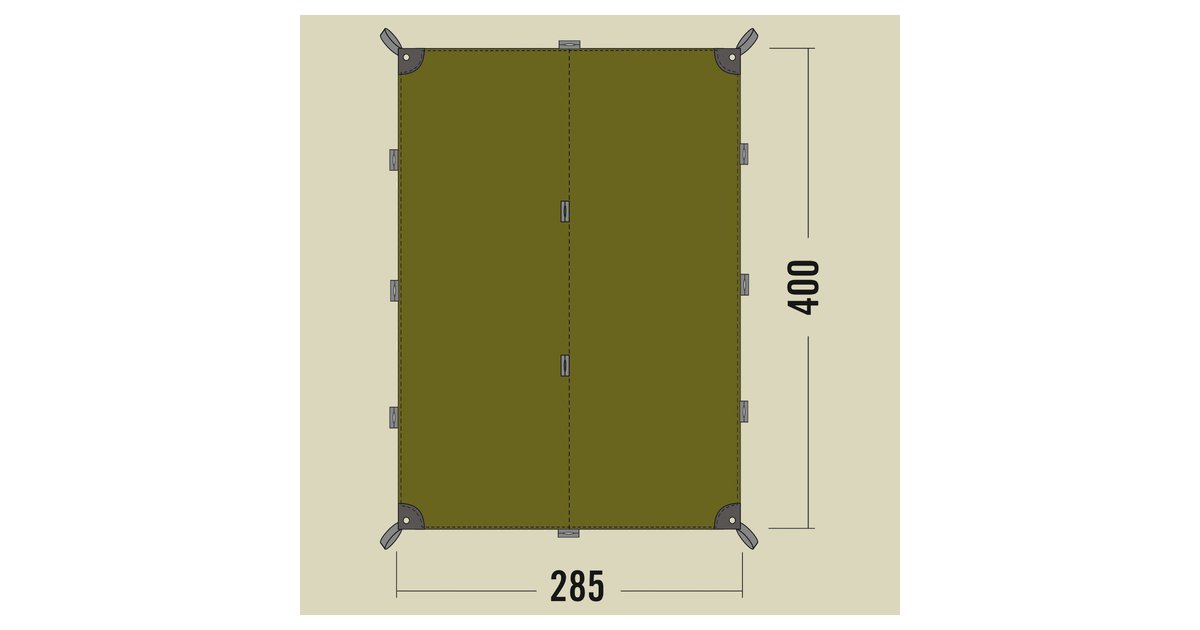 Tatonka Tarp 4 Maße 285 x 400 cm Farbe light olive