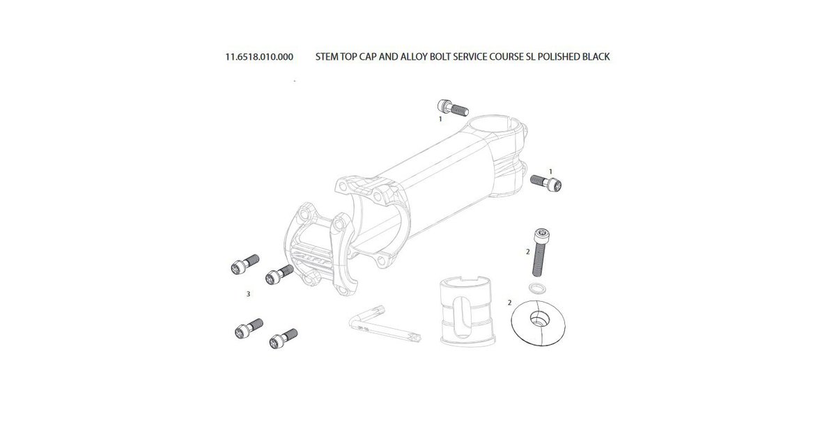 SRAM Stem Top Capalloy Bolt Service Course Sl Cover Cap Schwarz