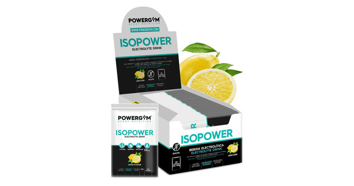 Powergym Isopower 40g 30 Units Lemon Monodose Box Mehrfarbig