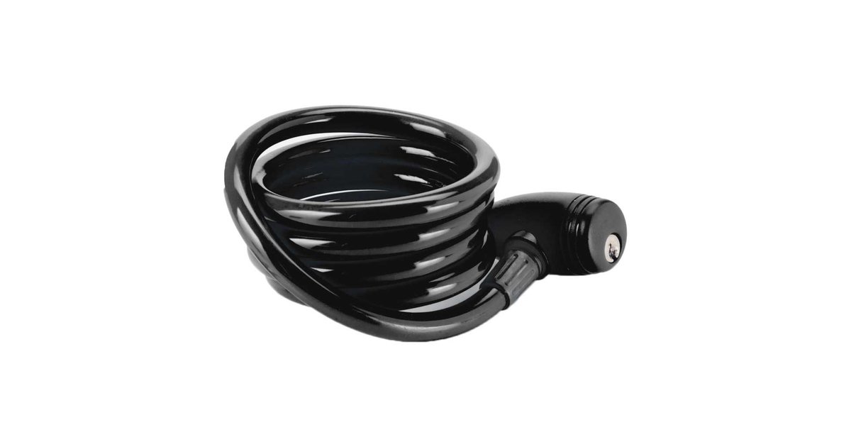 Nfun Spiral Cable Lock Schwarz 12 x 1500 mm