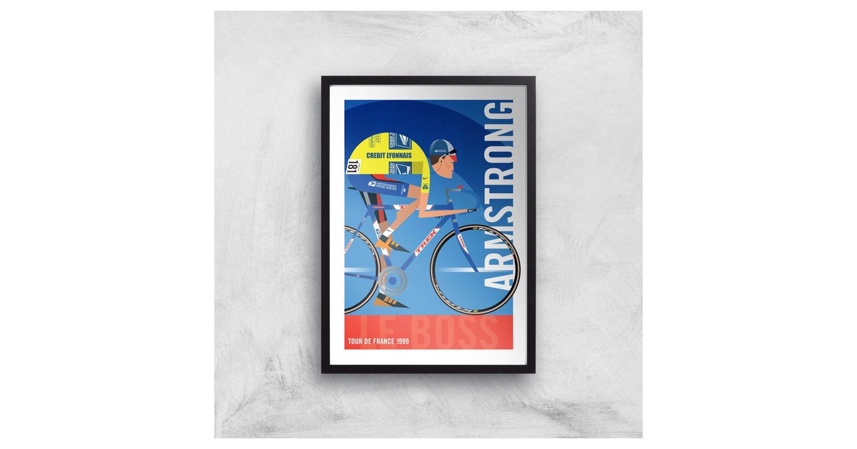 Little James Arnold Armstrong Giclee Art Print - A4 - Black Frame