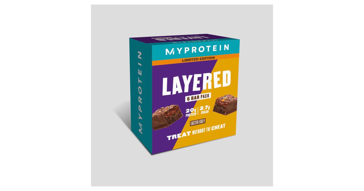 MyProtein Layered Protein Bar - 6 x 60g - Limited Edition - Milk Choc ...