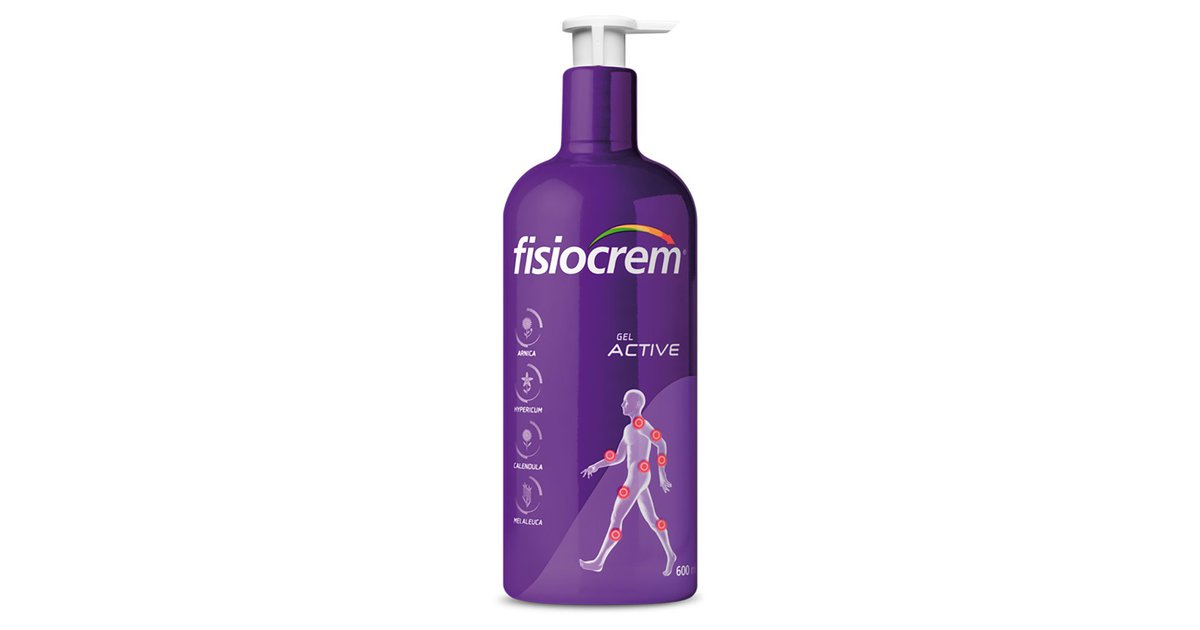 Fisiocrem Gel Active Xxl 600ml Cream Lila