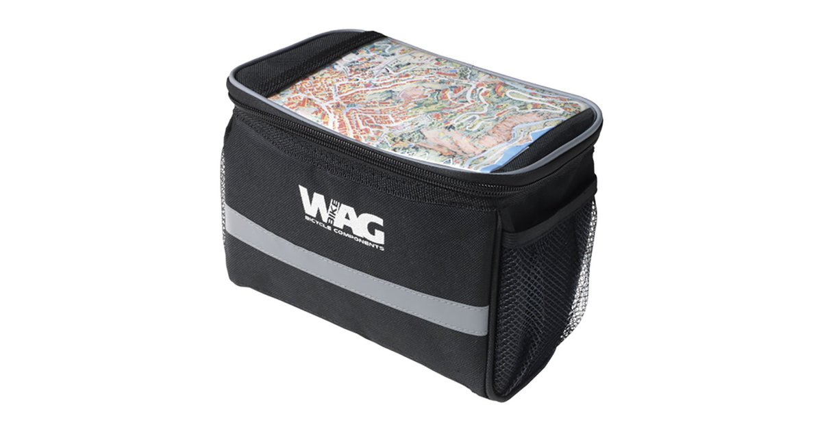 Wag Maps Velcro Handlebar Bag 3.5l Durchsichtig