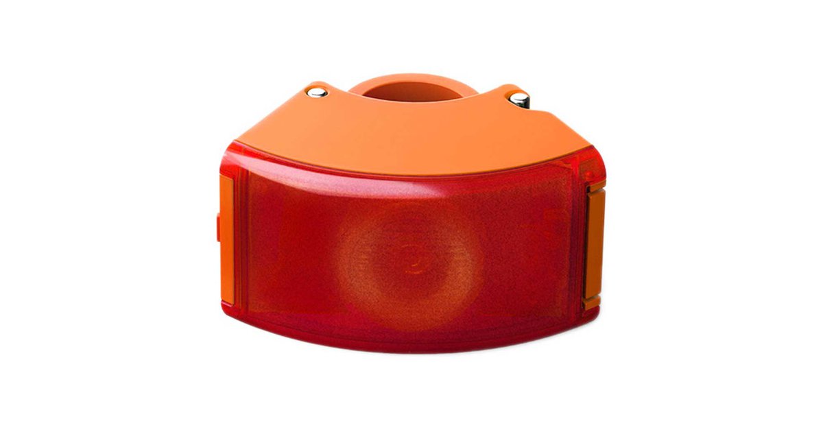 Bookman Curve Led Usb Rear Light Orange 37 Lumens