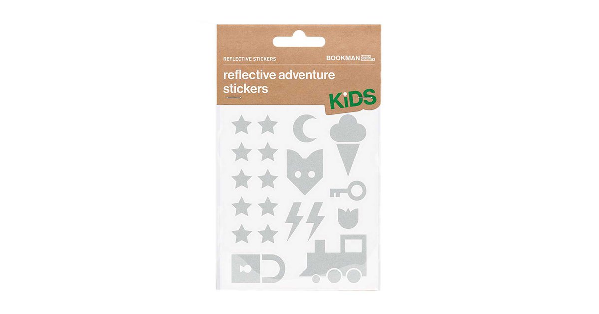 Bookman Reflective Adventure Stickers Kit Weiß