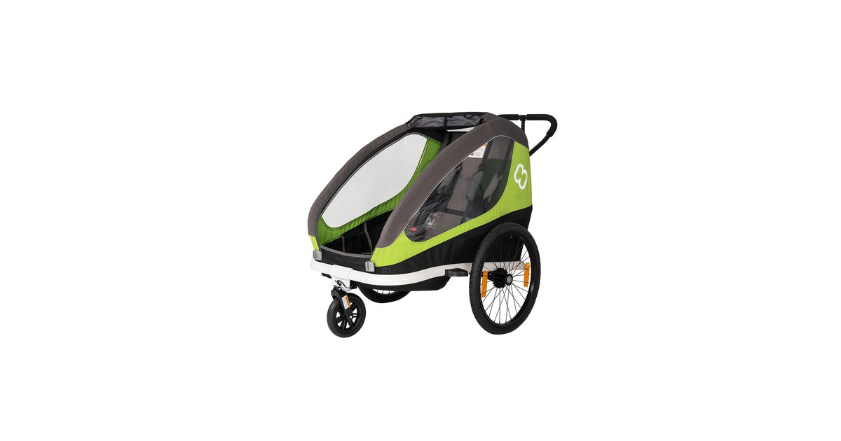 Hamax Traveller for 2 - Kinderanhänger - green grey - 2020