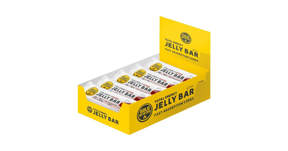 Gold Nutrition Energy Jelly Bars Box 30g 15 Units Cola Golden