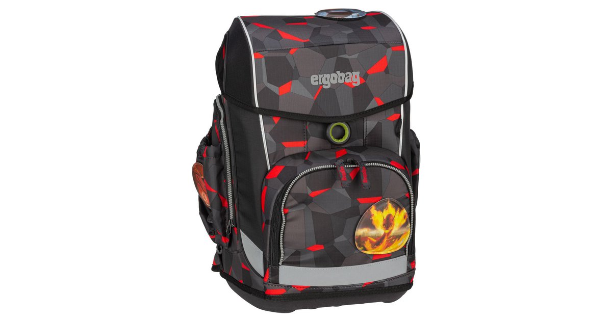 Ergobag cubo light Set in Schwarz (19 Liter), Schulranzen