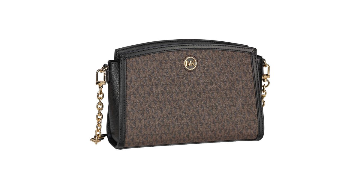 Michael Kors Chantal Large EW Crossbody MK Signature in Braun (3 Liter ...
