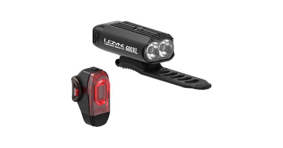 Lezyne Micro Drive 600xl Ktv Light Set Silber 60010 Lumens