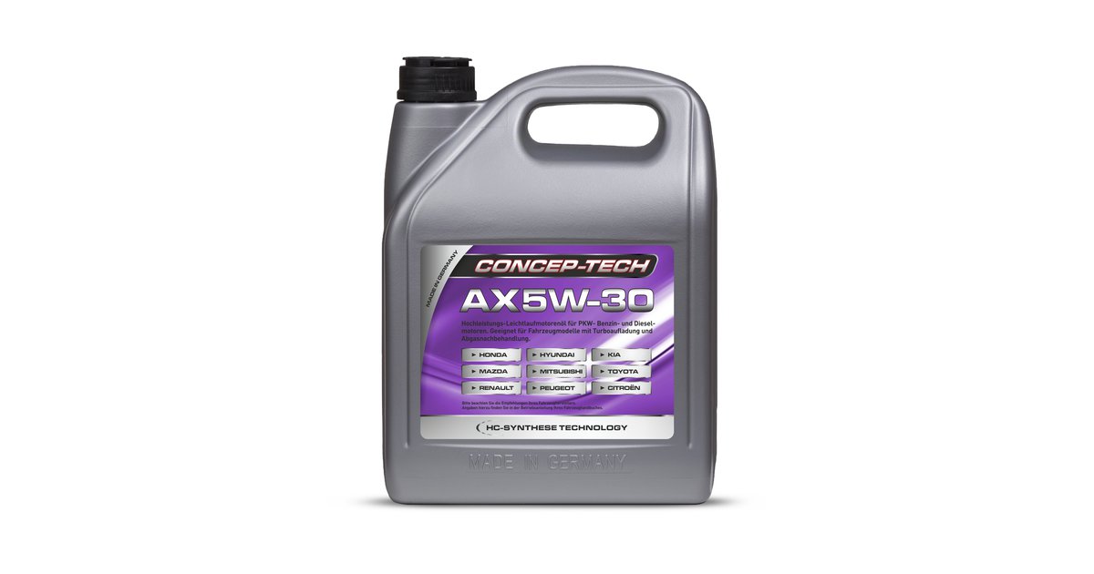 Concep-tech Hochleistungs-Leichtlaufmotorenöl AX 5W-30, 5 l
