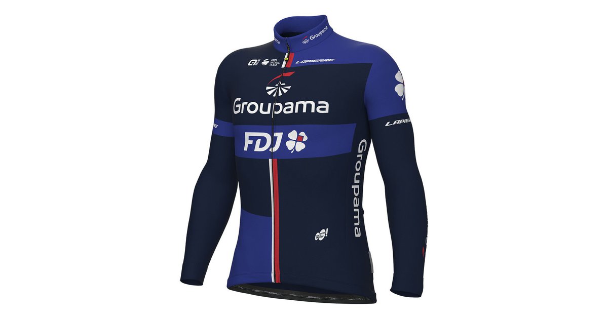 Ale Groupama Fdj Replica 2023 Long Sleeve Jersey Blau M Mann