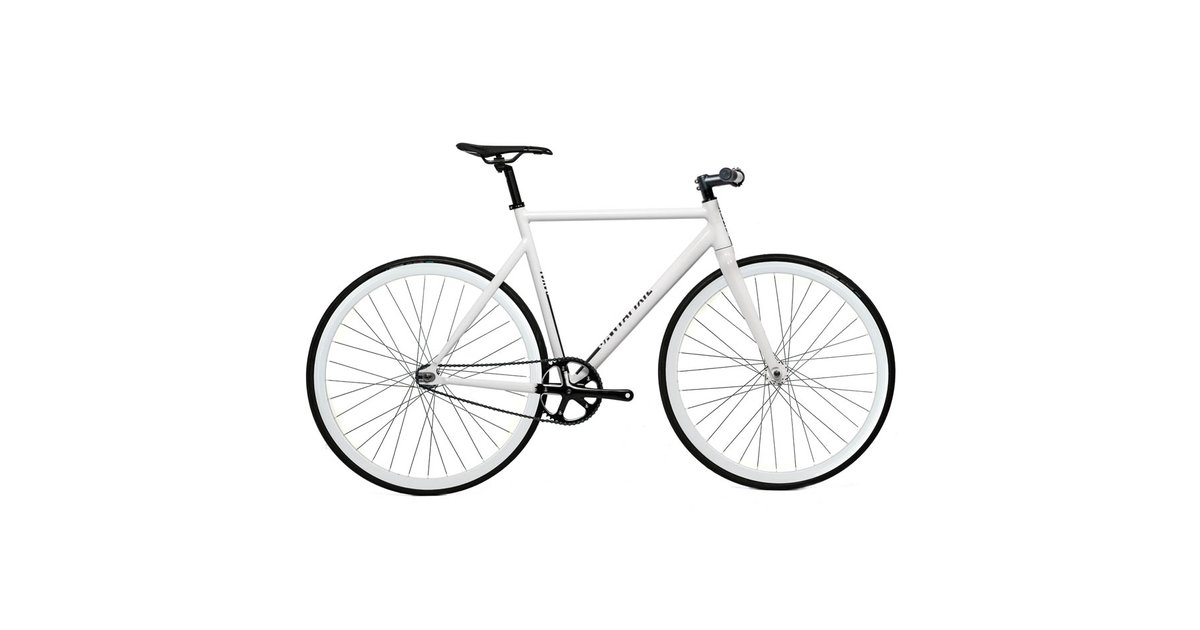 Santafixie Raval Fixie Singlespeed Fahrrad - All White 30mm