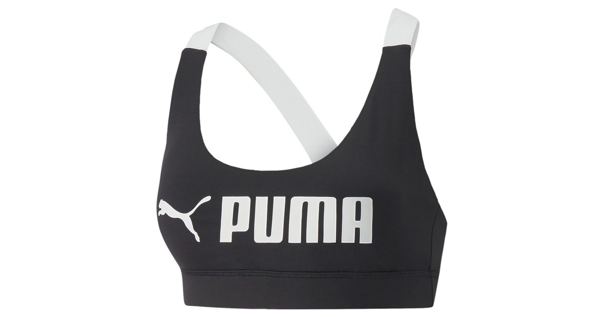 Puma Mid Impact Fit Sport BH Damen black