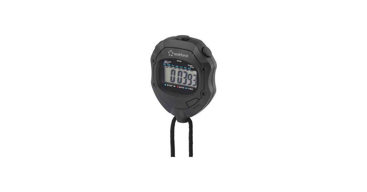 Renkforce RF-SW-110 Stoppuhr digital Schwarz
