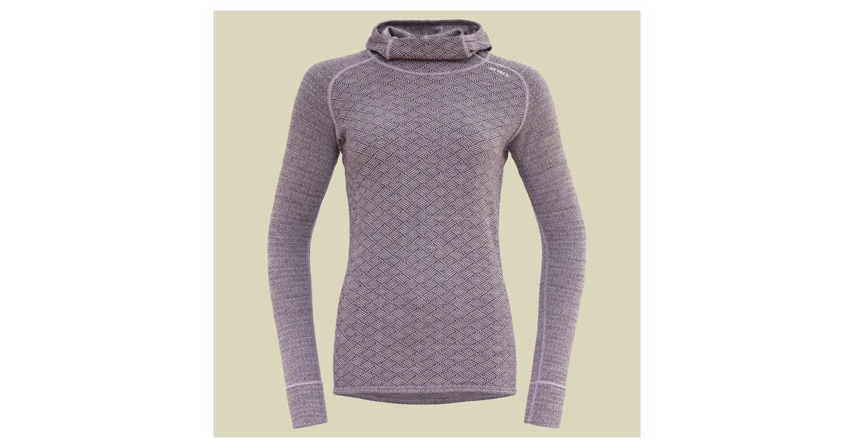Devold Kvitegga Merino 230 Hoodie Woman rosa L - orchid