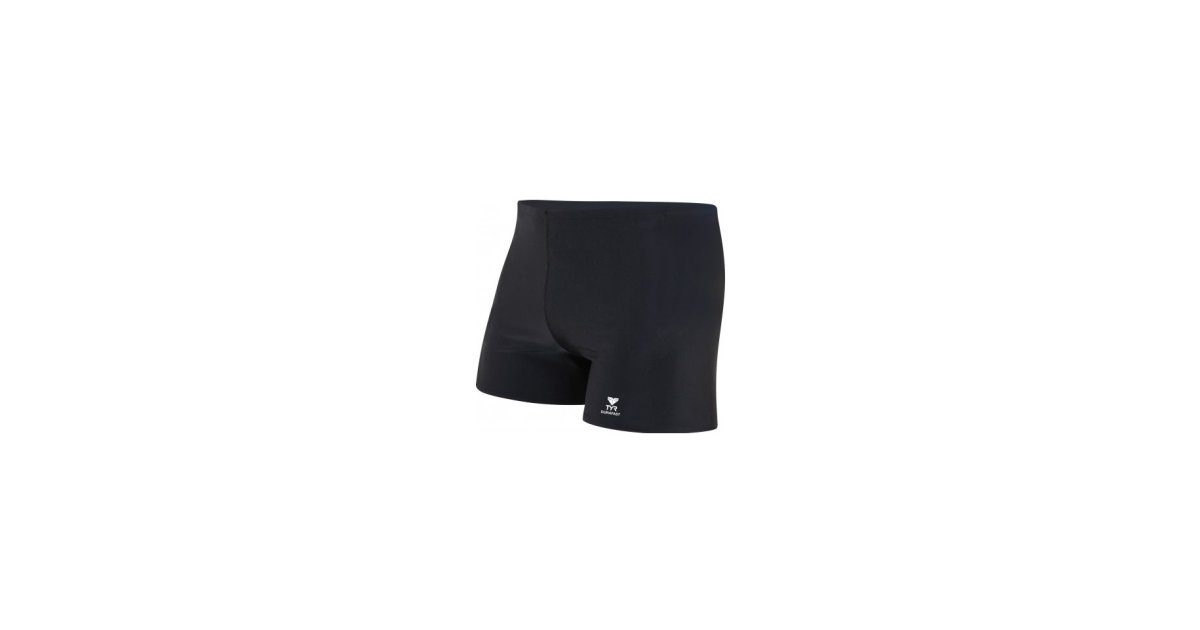 Tyr men s solid square leg swimsuit schwarz