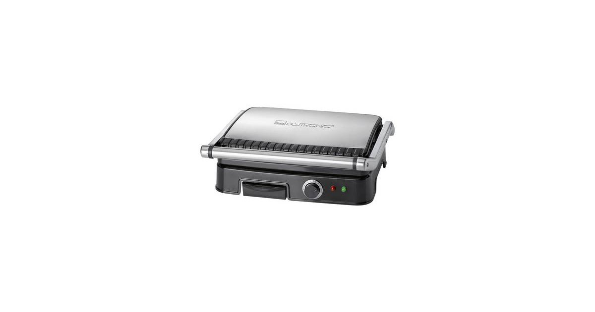 Clatronic KG 3487 Elektro Kontaktgrill Schwarz, Edelstahl