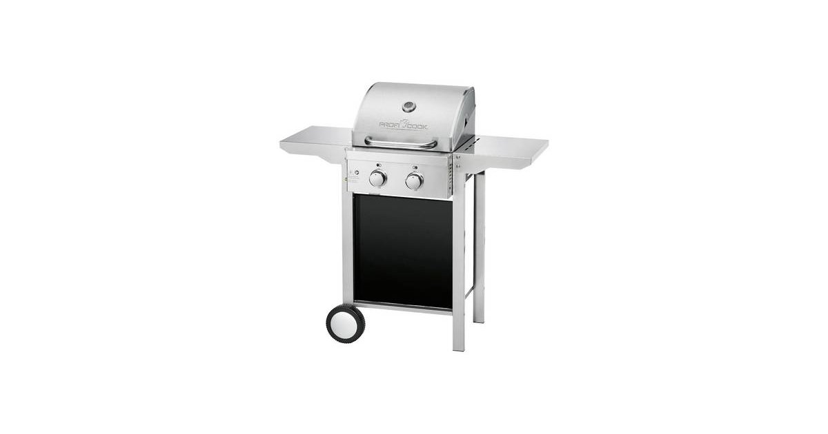 Profi Cook PC-GG 1255 Holzkohle Gas-Grill 2 Brenner, mit manueller ...