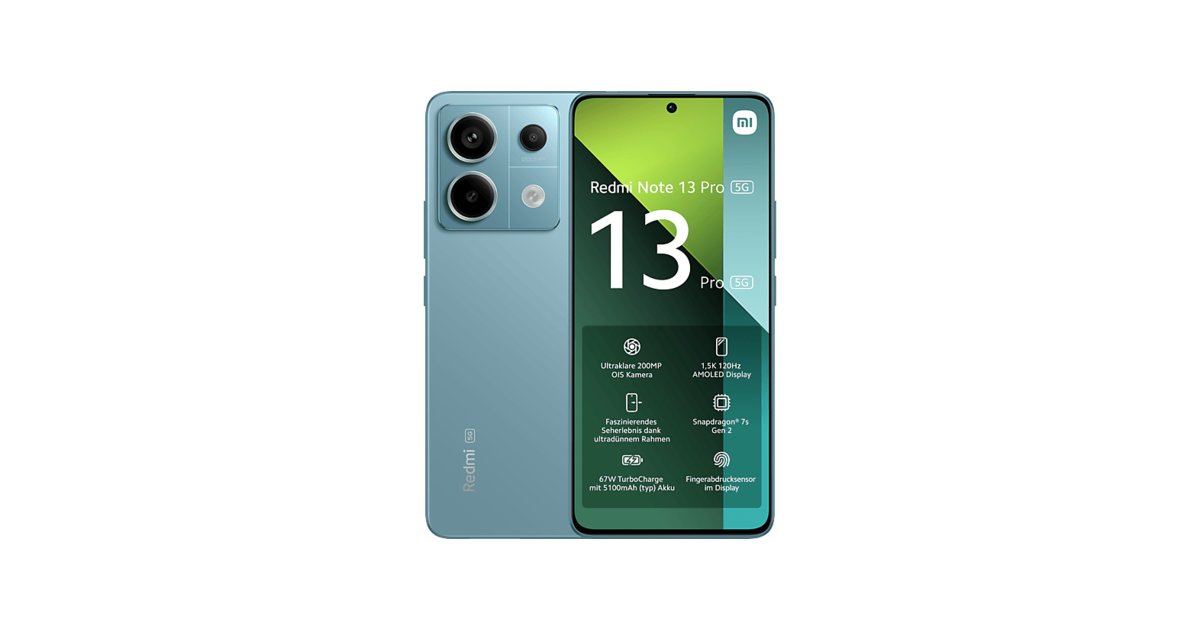 Xiaomi Redmi Note 13 Pro 5G 256 GB Ocean Teal Dual SIM