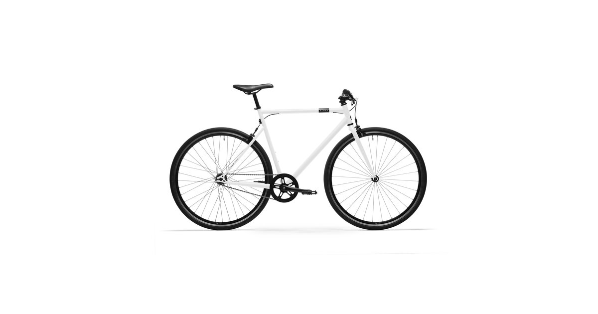 Elops City Bike 28 Zoll Elops Speed 500 Singlespeed/Fixie weiss