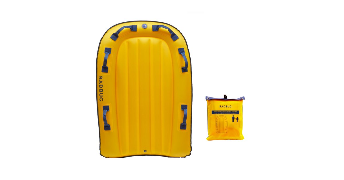 RADBUG Bodyboard Kinder/Erwachsene Tandem aufblasbar gelb