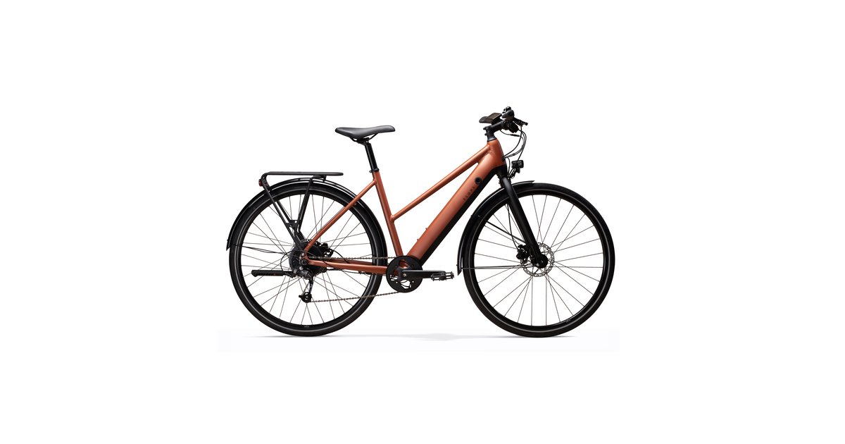 Elops E-Bike City Trekking Bike 28 Zoll Elops LD500E LF Damen kupferrot