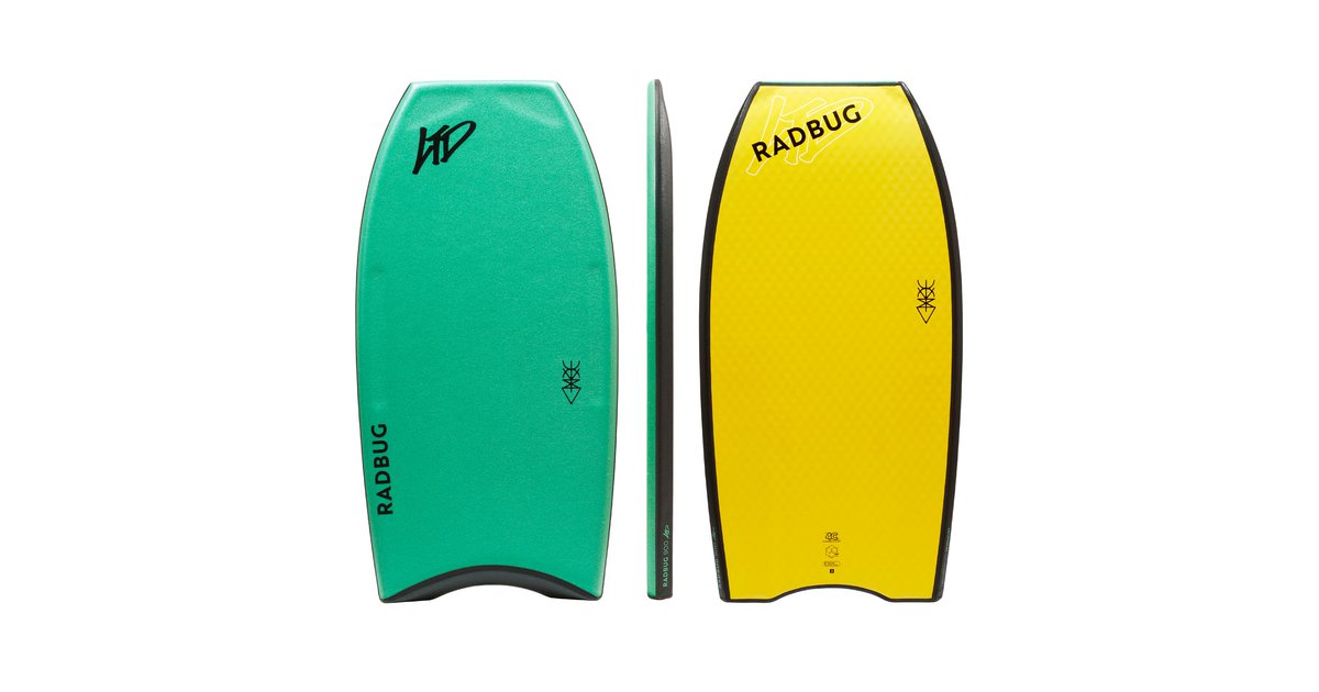 Radbug Bodyboard - 900 Pro Model Limited Edition grün/gelb