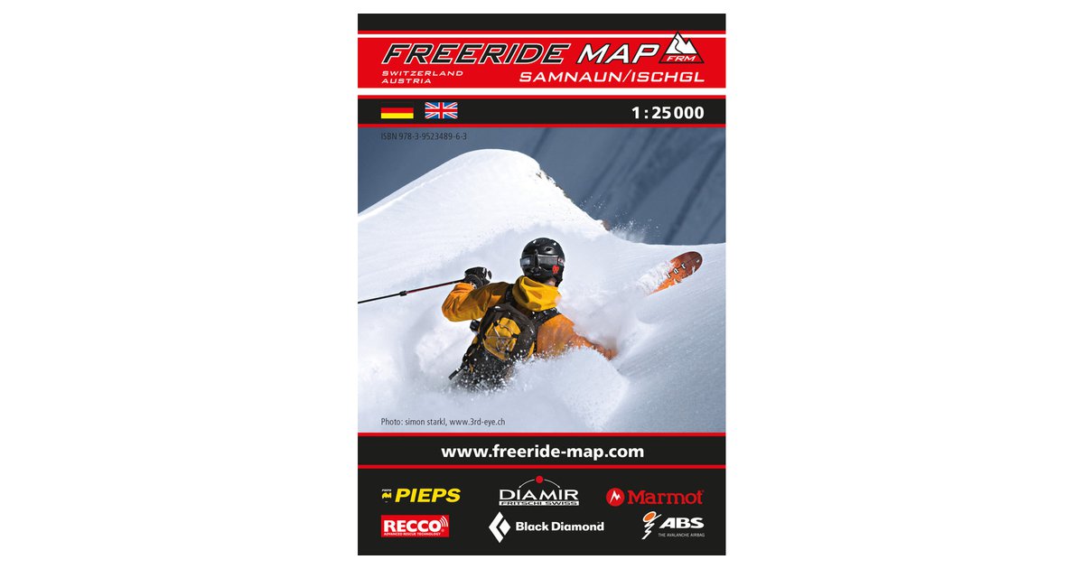 Freeride Map Samnaun/Ischgl - Ski