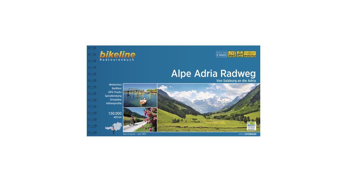 Esterbauer Alpe Adria Radweg Bikeline Radtourenbuch