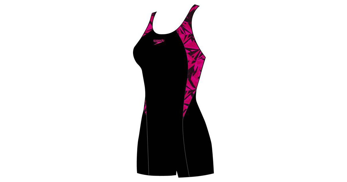 Speedo Kinder Badeanzug Hyperboom Spl Lsut Jf Blk Pink
