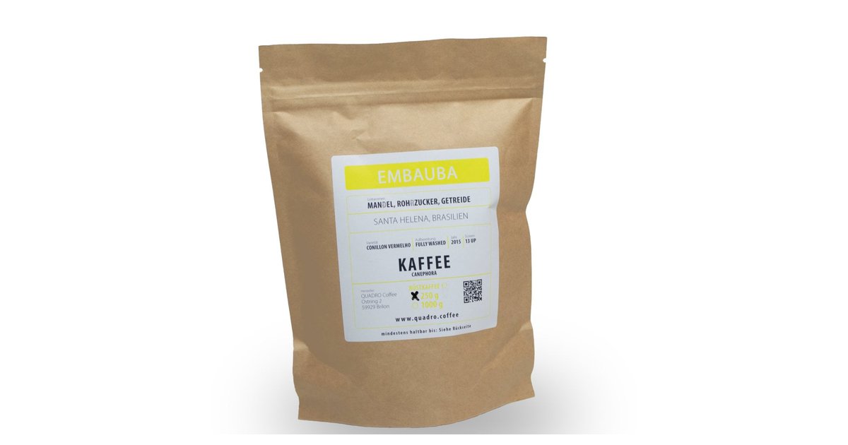 Quadro Coffee Embauba Conillon Vermelho, Fully Washed - Kaffee ...