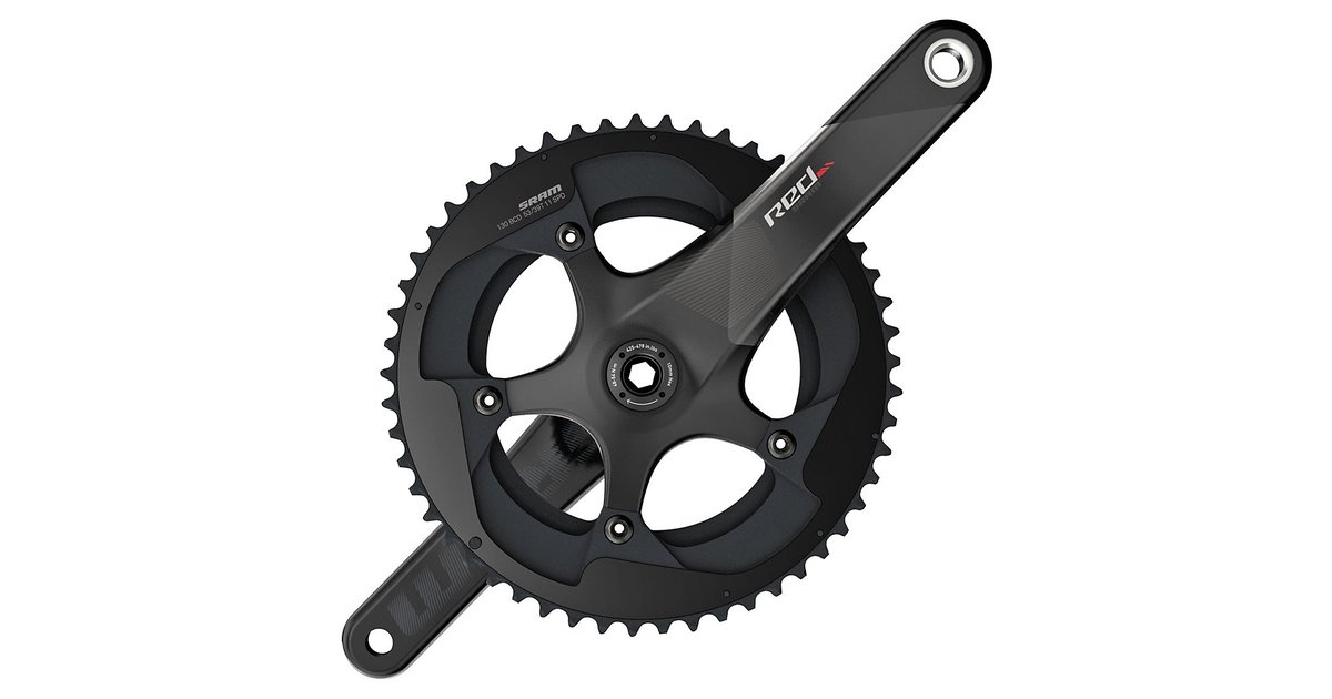 SRAM Red GXP Kompakt Rennrad Kurbelgarnitur (11-fach) - Schwarz} - 110mm