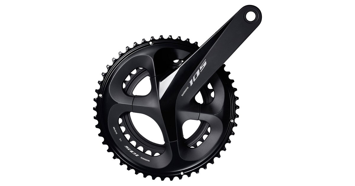 Shimano 105 R7000 11 Speed Compact Chainset - AU - Schwarz} - 110mm
