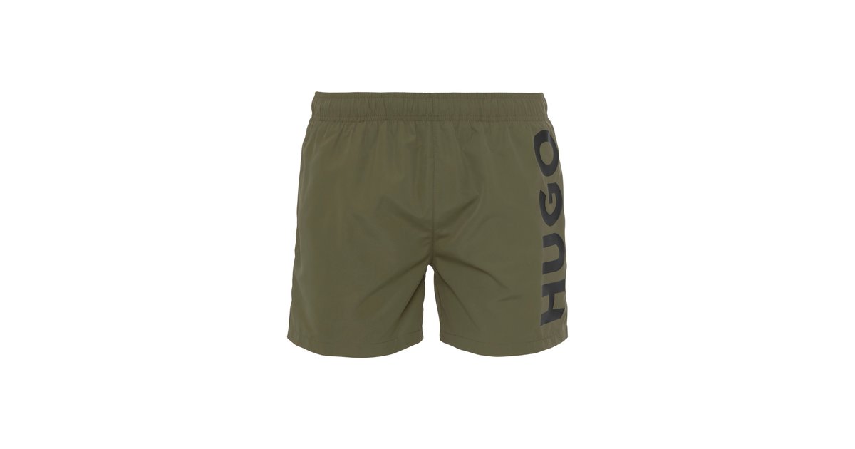 Hugo Badeshorts "ABAS 10232758 01", mit großem Logo-Schriftzug auf dem Bein