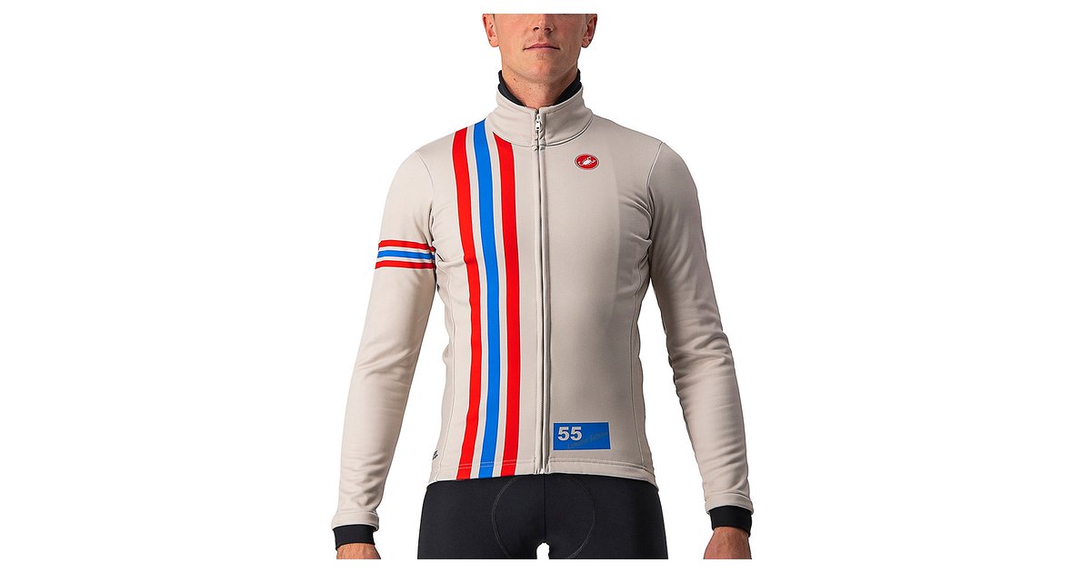 Castelli Hollywood Windstopper Cycling Jacket - Cannonball Off White} - XL}