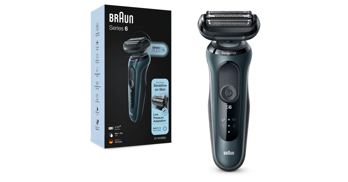 Braun Elektrorasierer Series 6 61-N1000s, 1 St. Aufsätze, SensoFlex ...