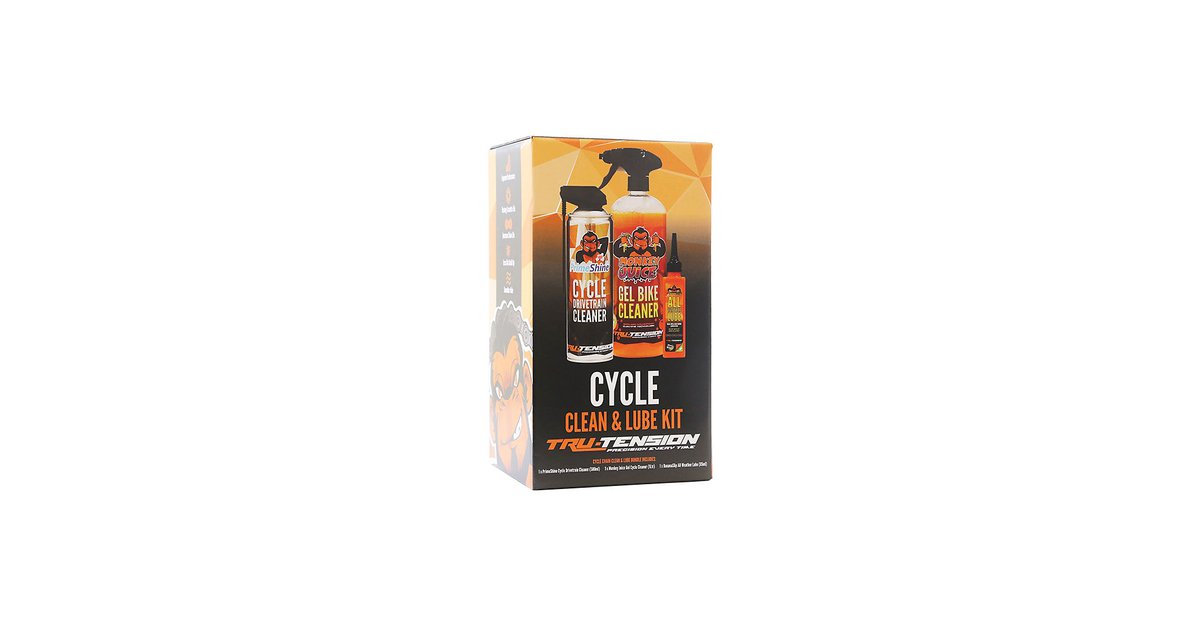 Tru-Tension Cycle Clean And Lube Kit - Klar} - 3 Piece Kit}