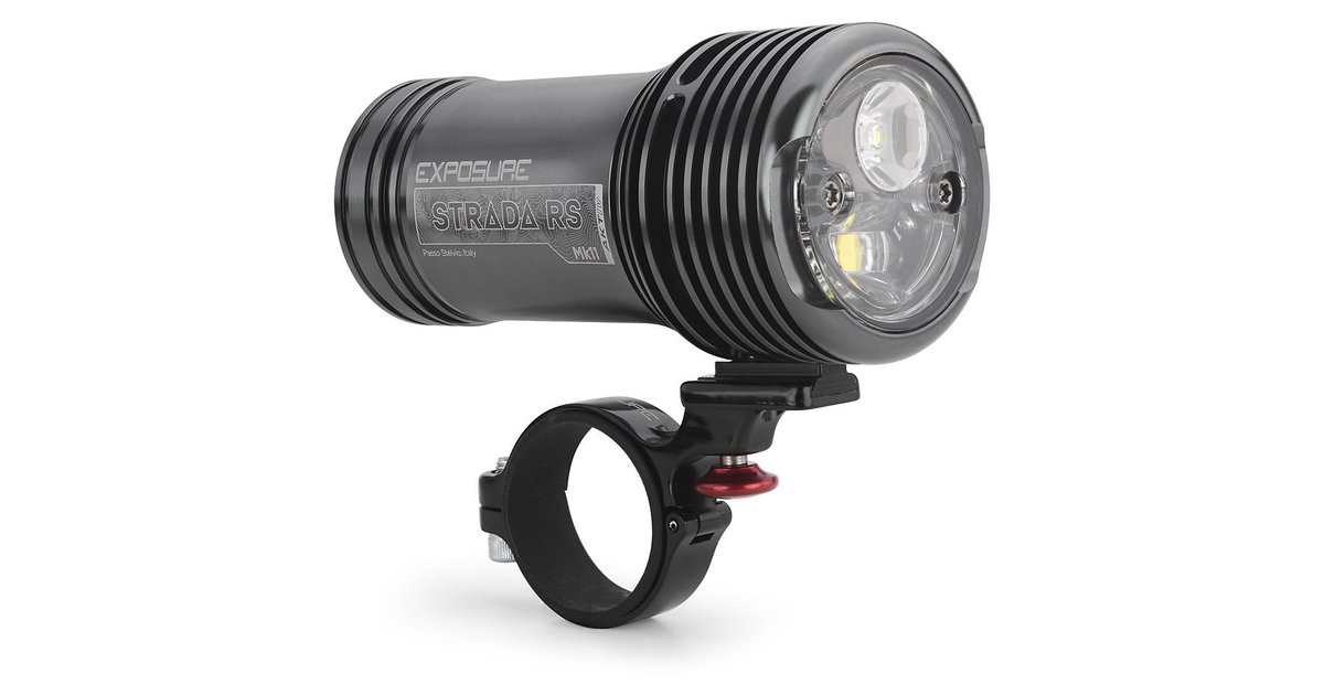 Exposure Strada MK11 RS Front Light with AKTiv - Gun Metal Black}