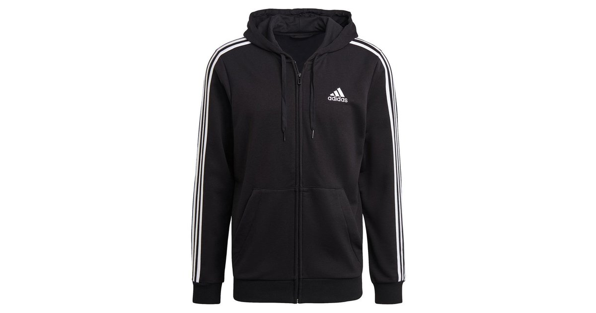 Adidas adidas Essentials French Terry 3-Streifen Hoodie Herren black ...