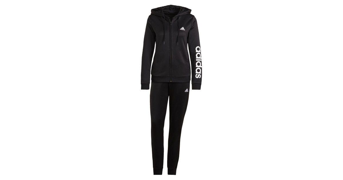 Adidas Essentials Logo French Terry Trainingsanzug Damen black/white S