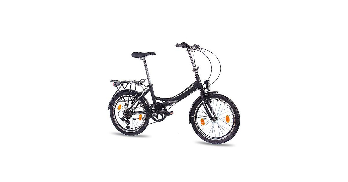 CHRISSON 20 Zoll Faltrad Klapprad - Foldo schwarz - Faltfahrrad für ...